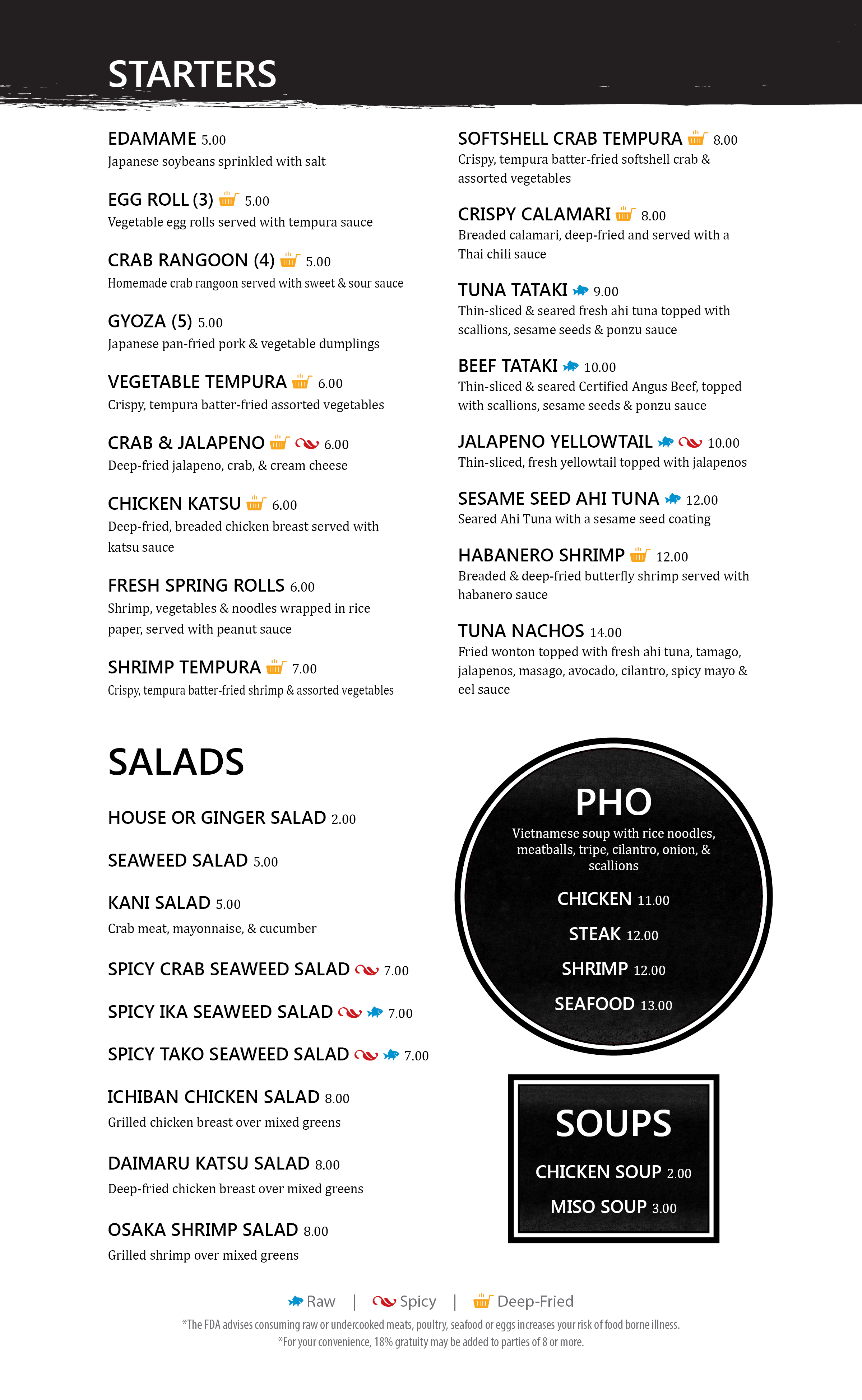Dine In Menu | Daimaru